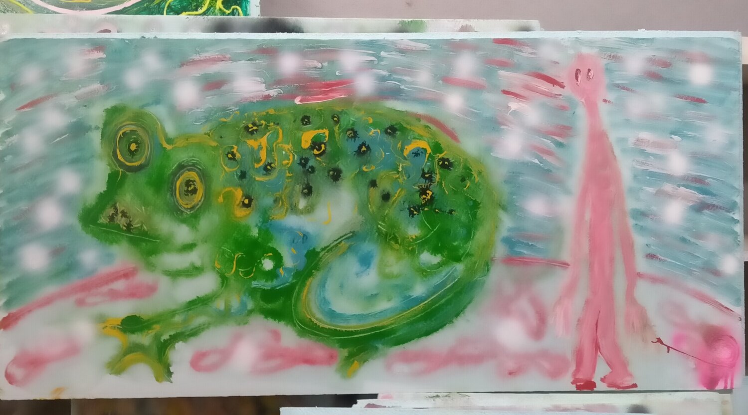 El pintor de ranas (se vende 2 obrasx1) de Rosiano , el pintor astral ...