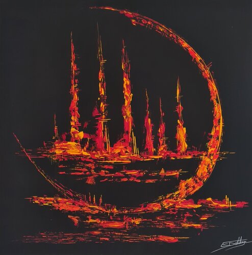 L'ÉQUILIBRE by Eric DELAHAYE (2025) : Painting Acrylic on Canvas ...