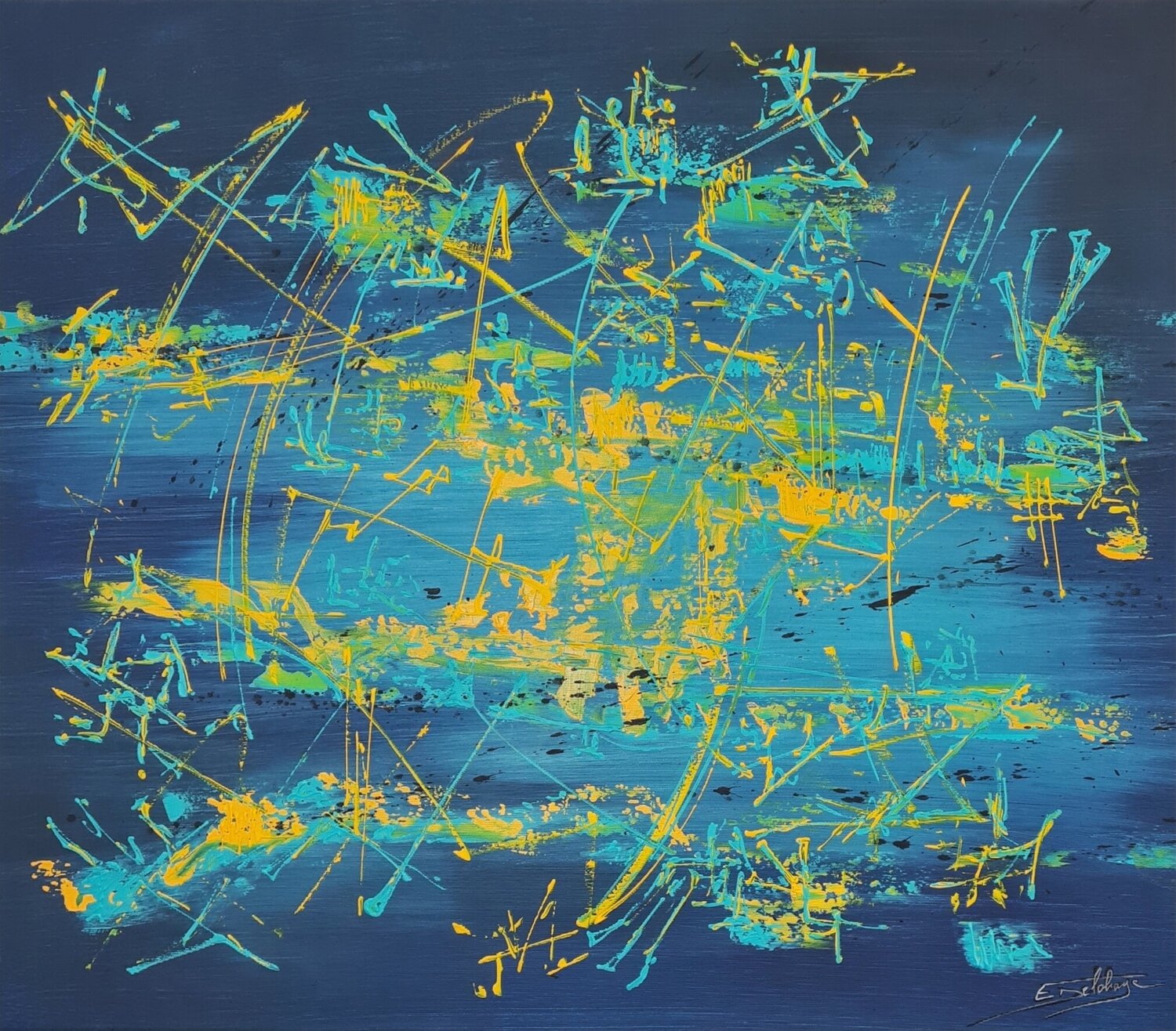 ENERGIE EN SUSPEND by Eric DELAHAYE (2025) : Painting Acrylic on Canvas - Singulart