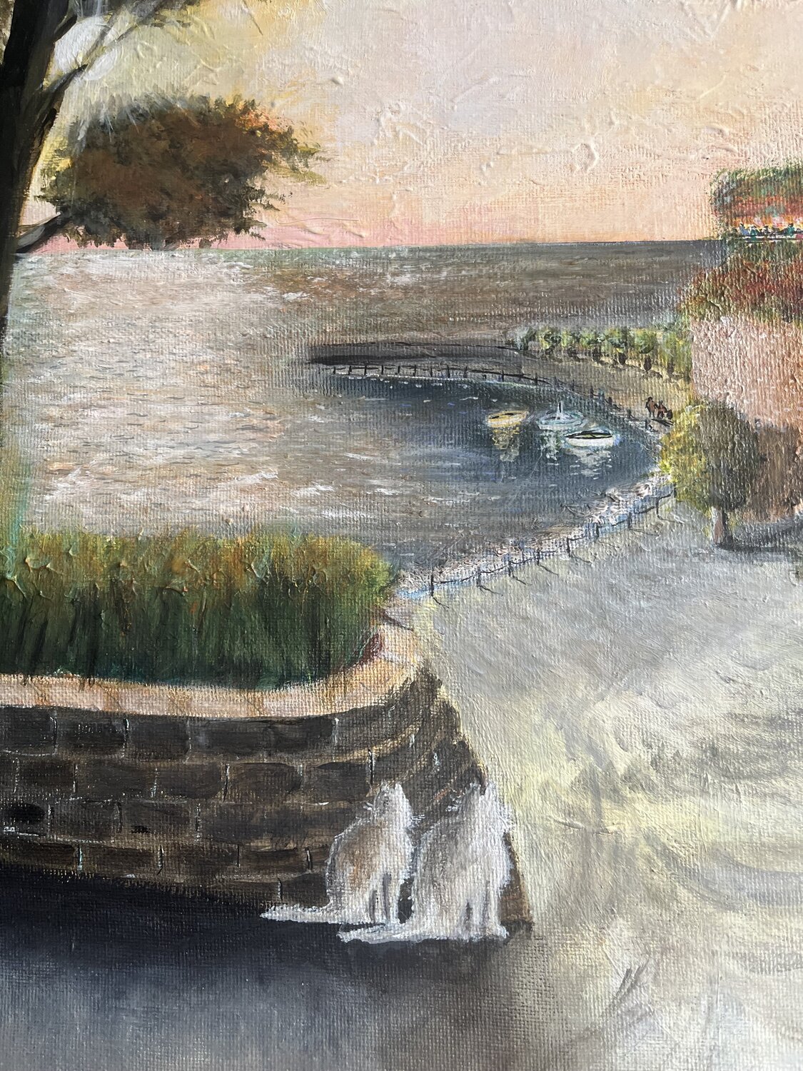 Levantine Harbour by Samir Farah (2025) : Painting Acrylic on Canvas ...