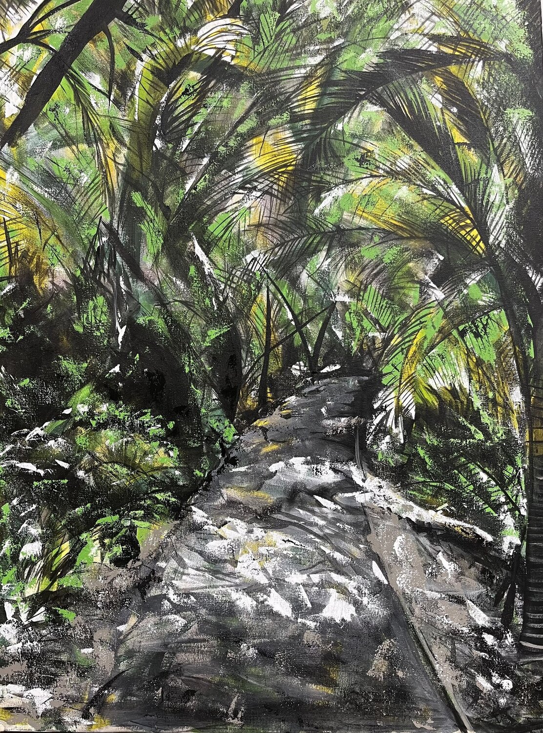 Bush Walk 3 - 2023 by Richard Higham (2023) : Painting Acrylic on ...