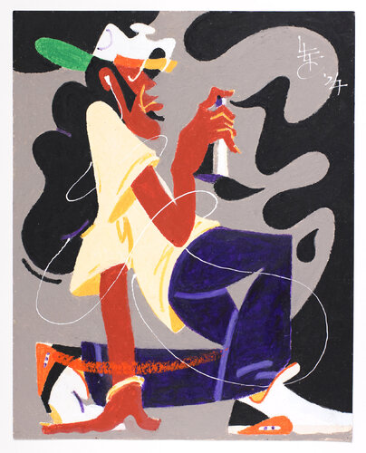 Hip Hop by Benedikt Burth (2024) : Painting Pastel, Oil Pastel on ...
