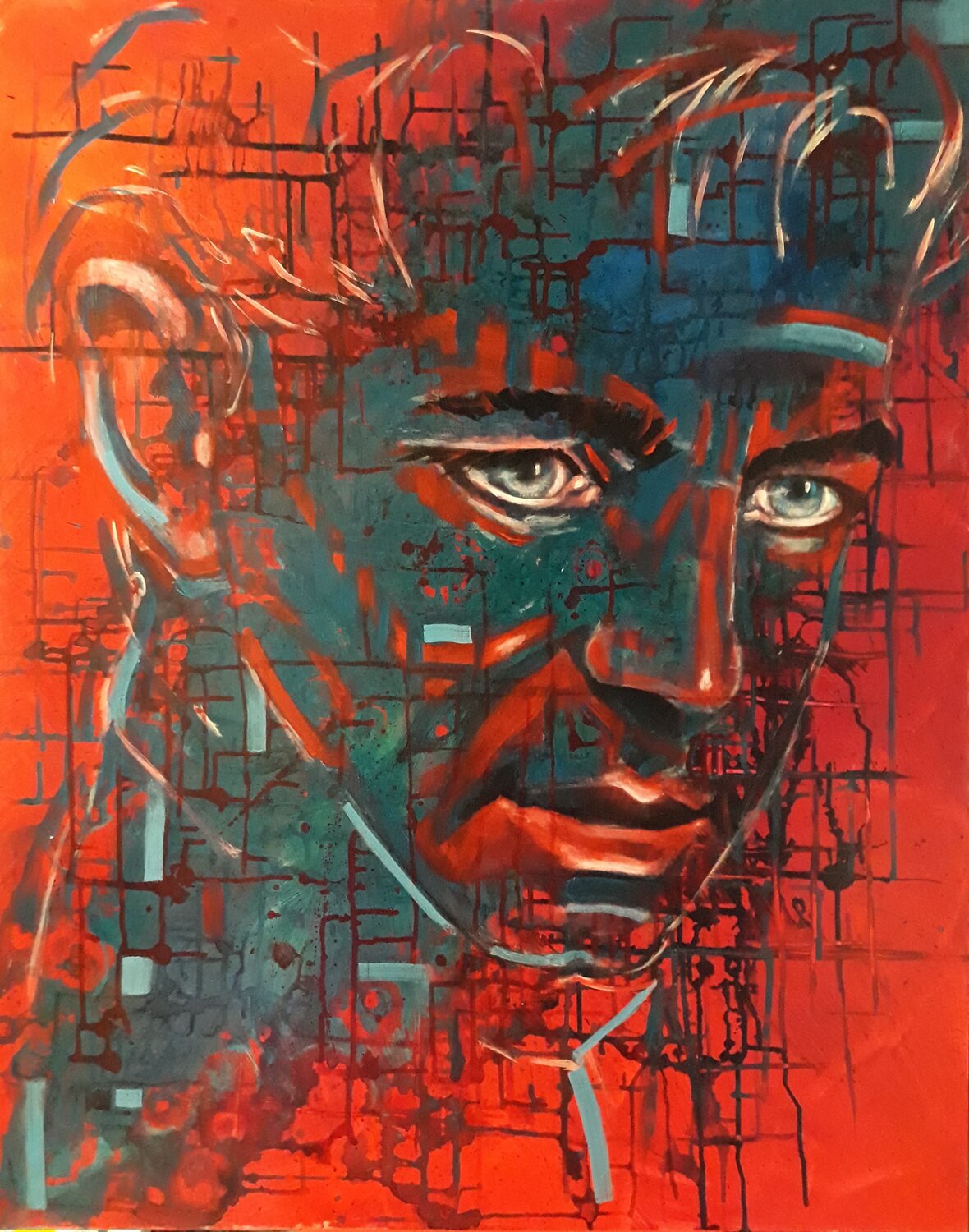 Herbert von Karajan by Michaela Petra Sturm (2019) : Painting Acrylic ...
