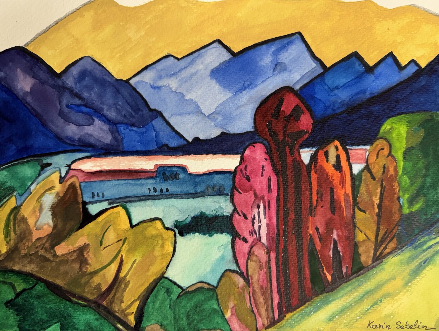 Yellow clouds Karin Sebelin