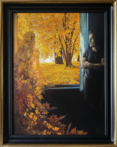 Evening in Santorini – Tranquil Oil Painting with Warm Sunset Tones by Sumarokov Vladimir (2024 ...