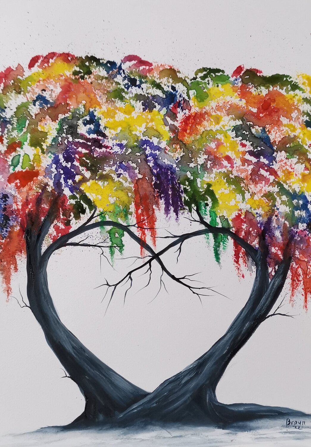 Tree Of Life Watercolor Painting