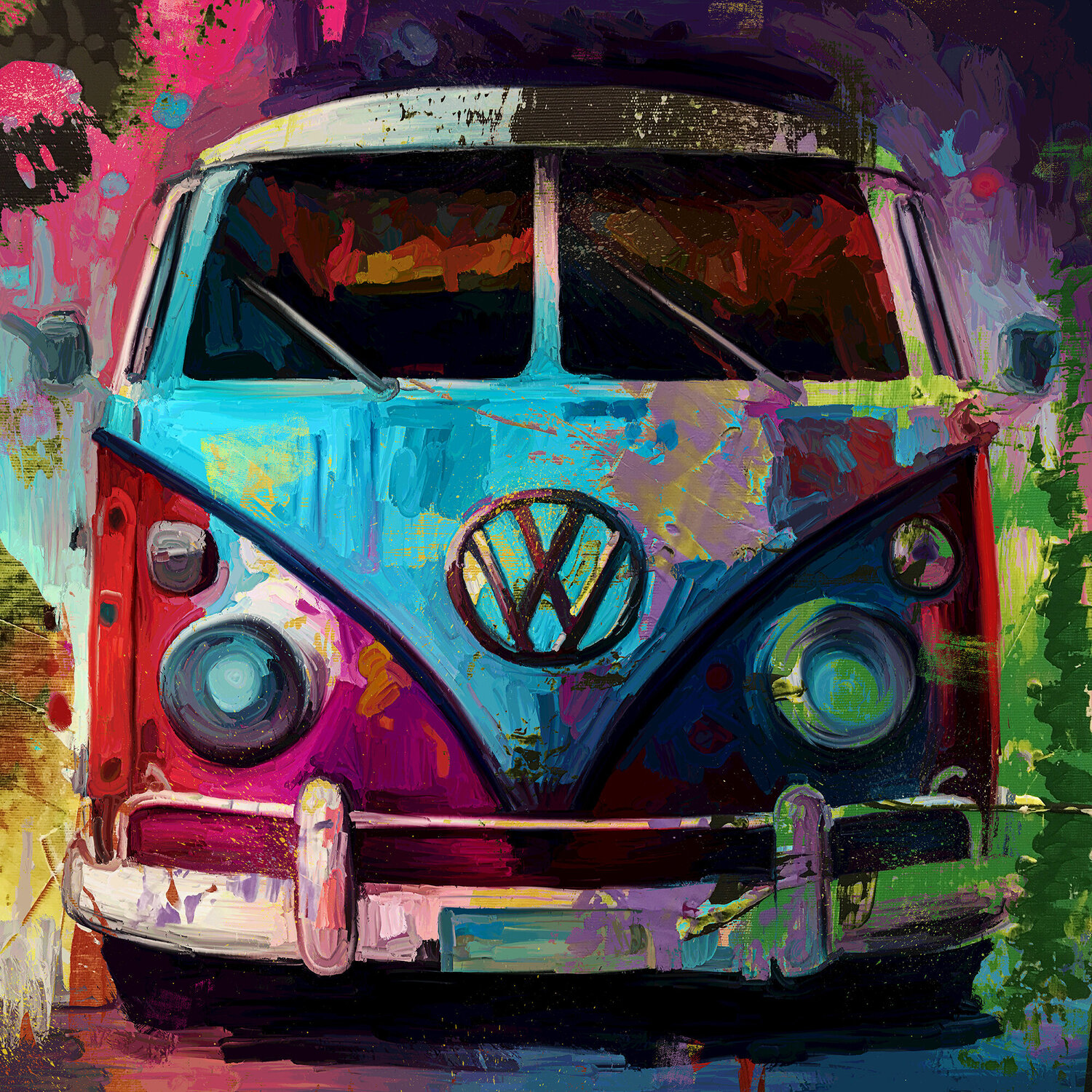 VW Bulli by Holger Mühlbauer-Gardemin (2023) : Other Media Acrylic ...