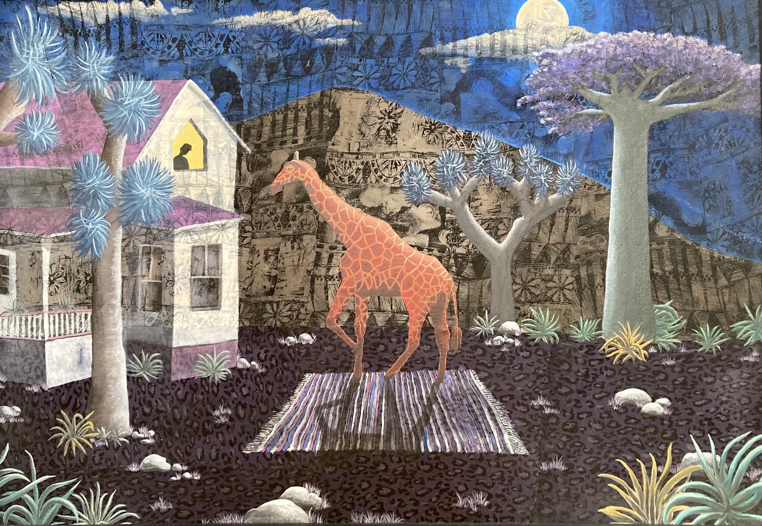 We are never alone von Lina Linus (2020): Malerei Acryl, Collage auf ...