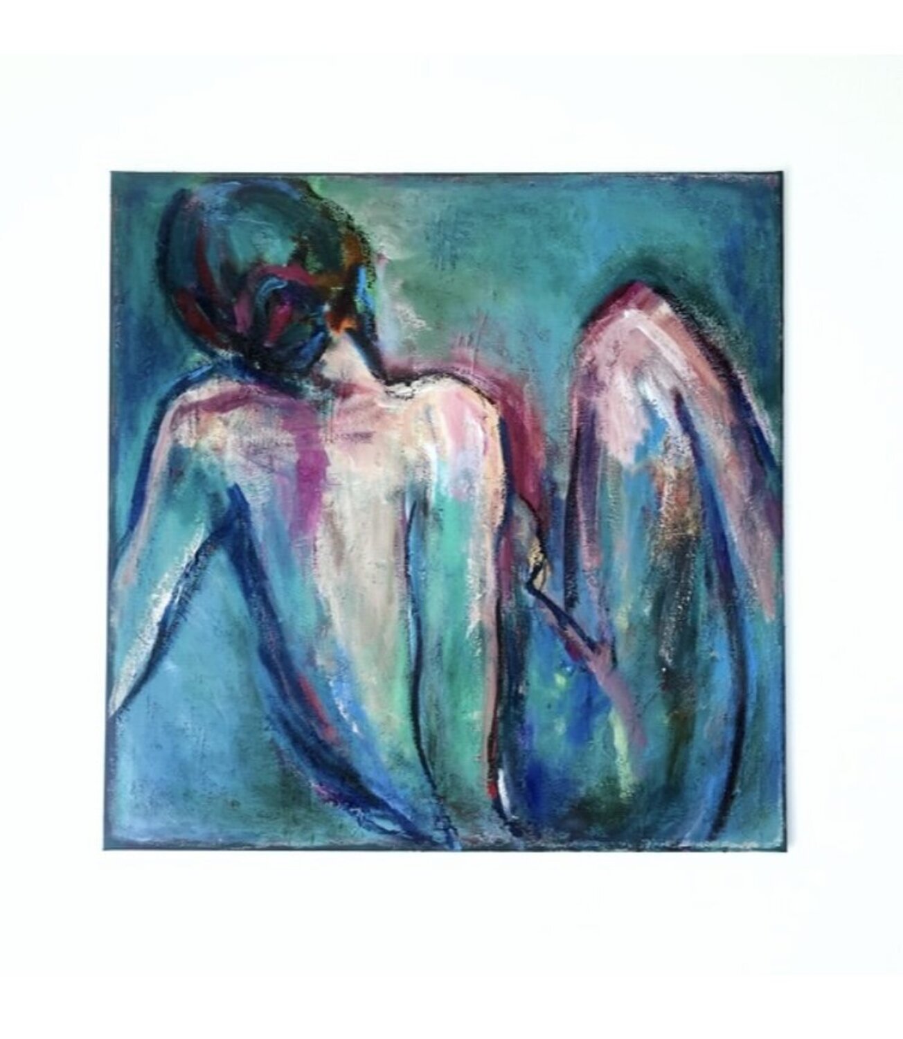 NUDE door Elisabetta Schlegel (2025) : Schilderij Acryl, Pastel op Canvas - Singulart