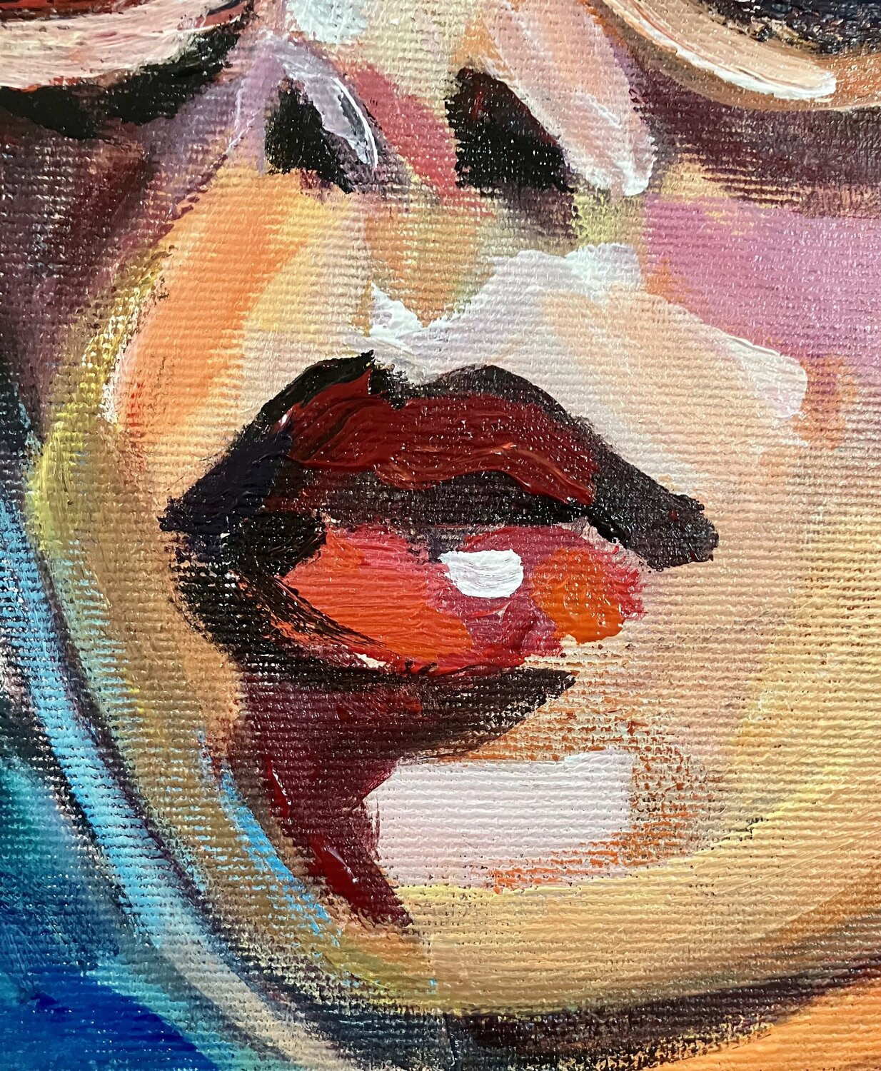 AT THE POOL by Elisabetta Schlegel (2025) : Painting Acrylic on Canvas ...