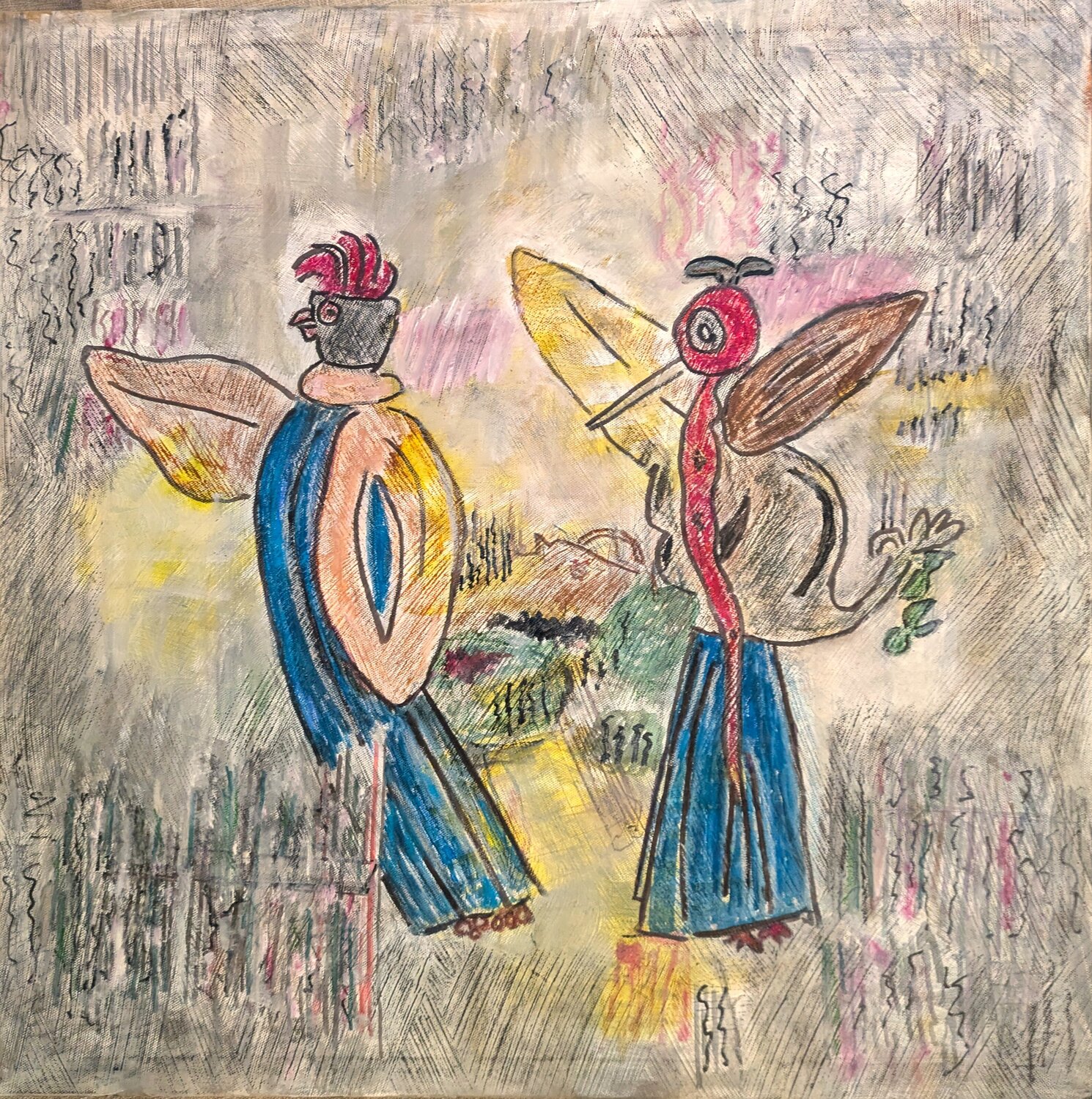 Lola shows the way. de Nancy Barasch (2025): Pintura Acrílico en Lienzo ...