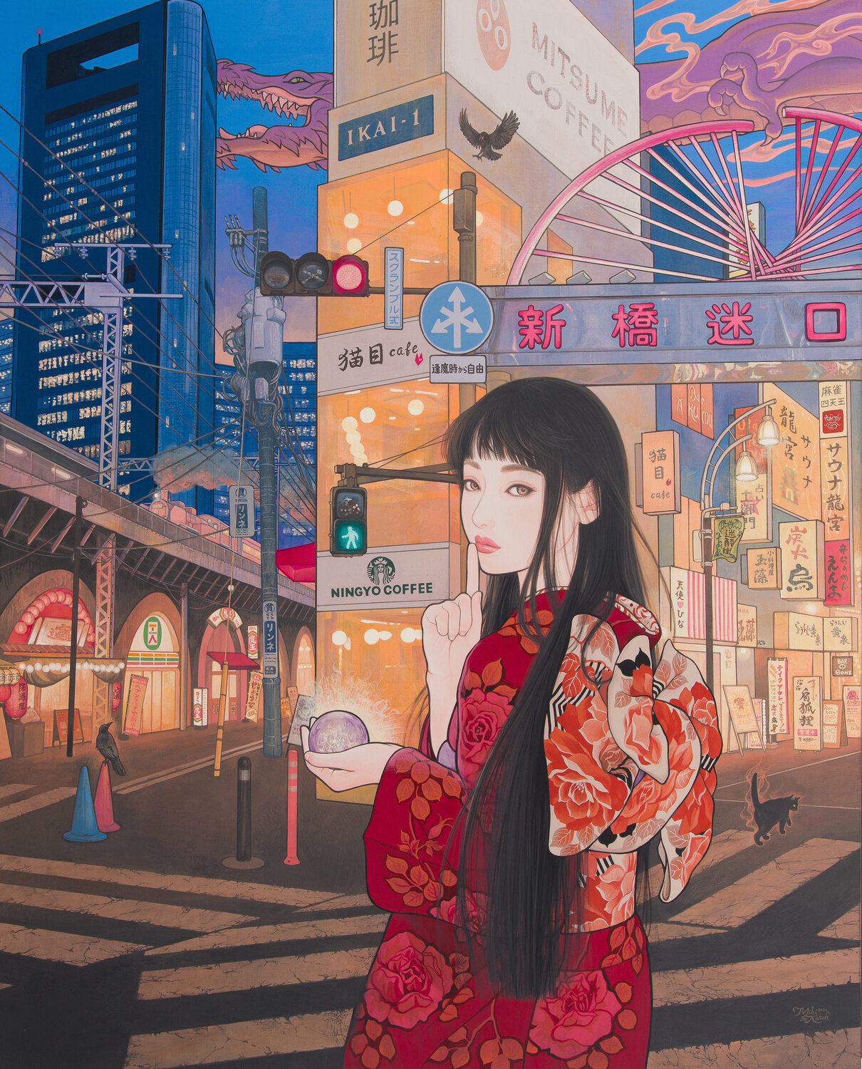 Tokyo Twilight Labyrinth de Miki Katoh (2024): Pintura Acrílico ...