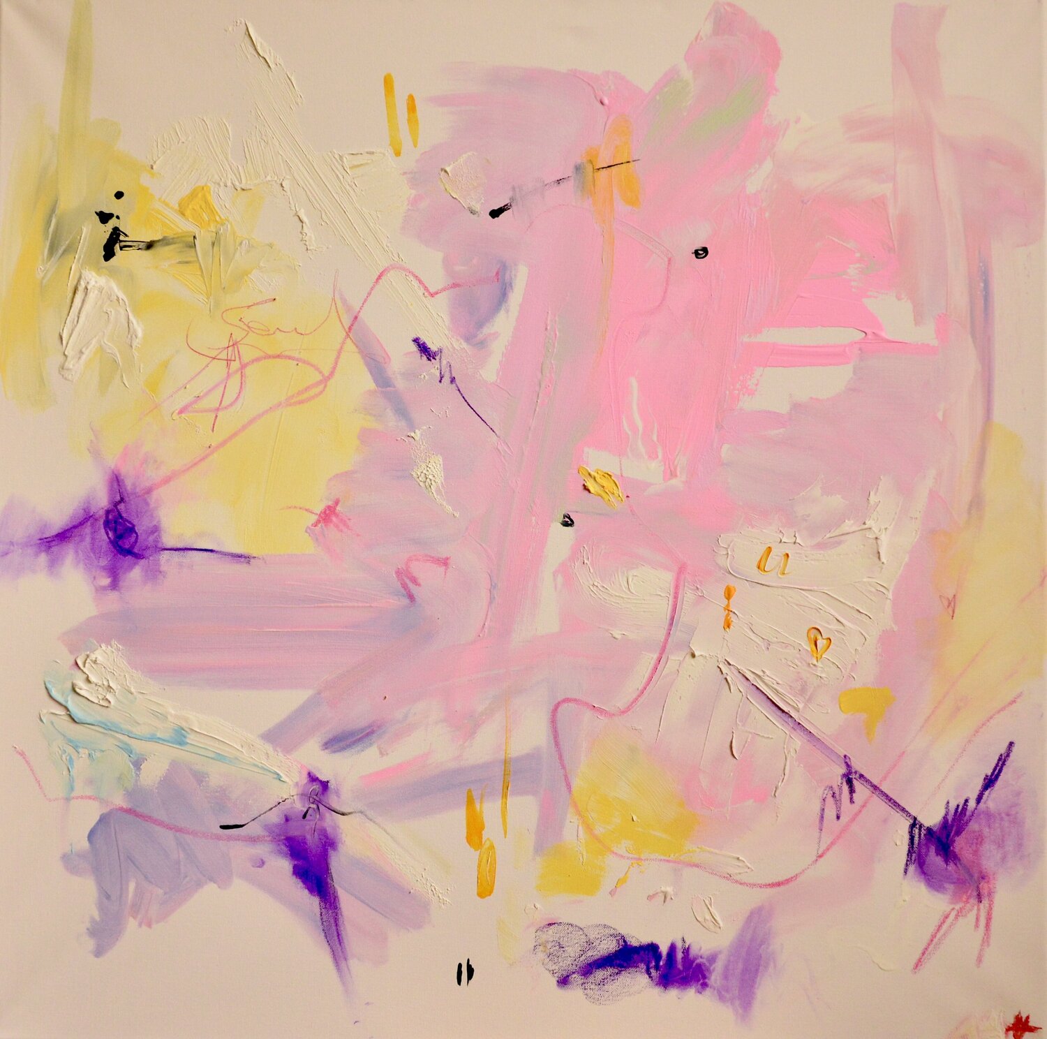 Untitled Abstraction 4 de Maria Danilenko (2025) : Peinture Acrylique, Pastel sur Toile - Singulart