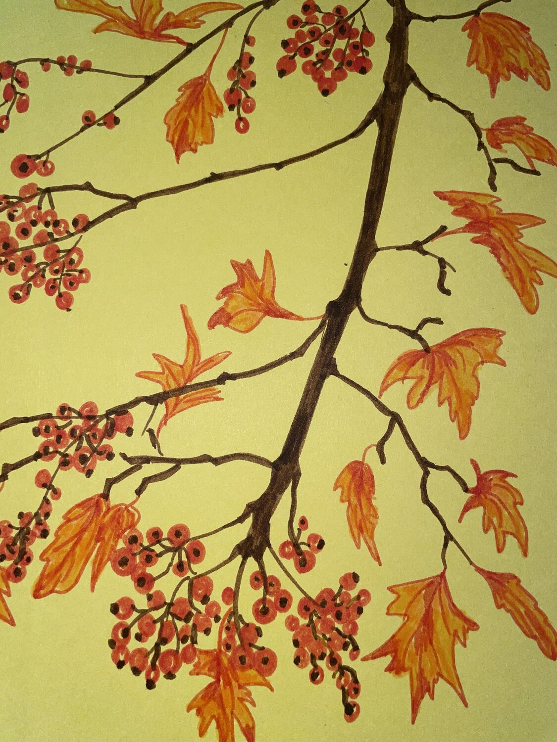 Novembre ensoleillé by Valentina Rus (2025) : Drawing Felt on Paper ...