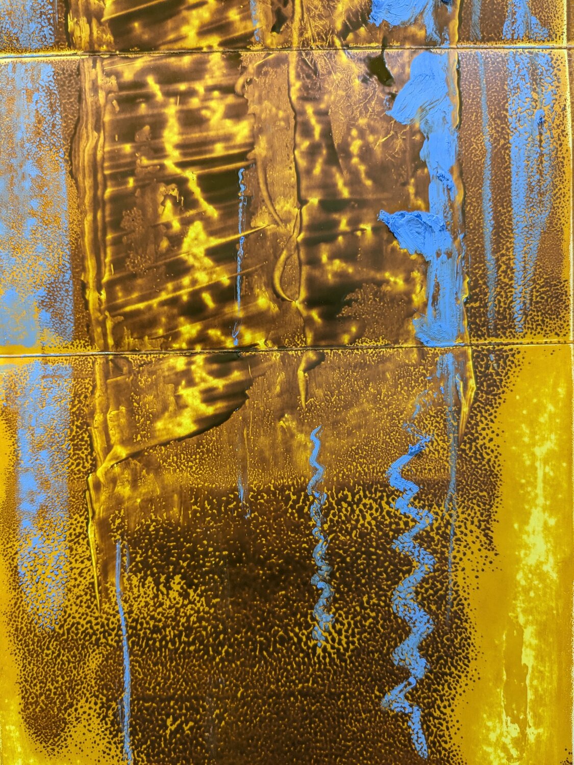 Molten Silence by KOREYBA (2024) : Painting Oil, Ink on Cardboard ...