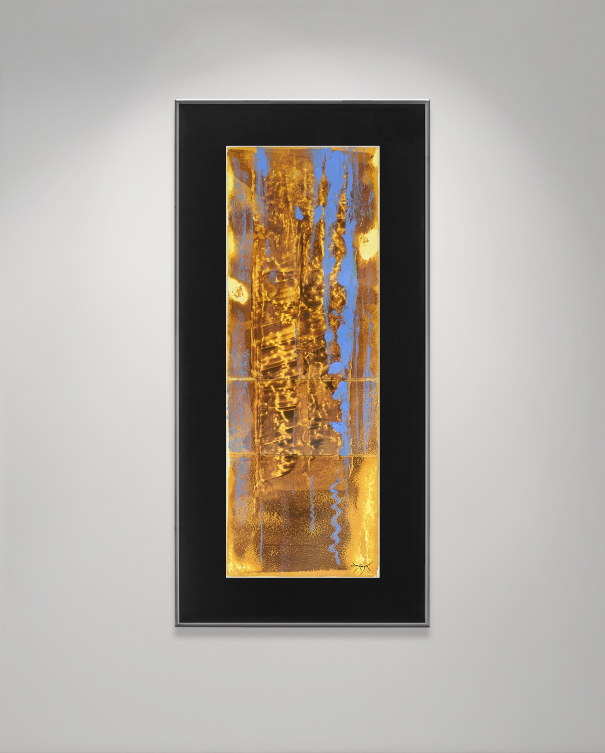 Molten Silence by KOREYBA (2024) : Painting Oil, Ink on Cardboard ...