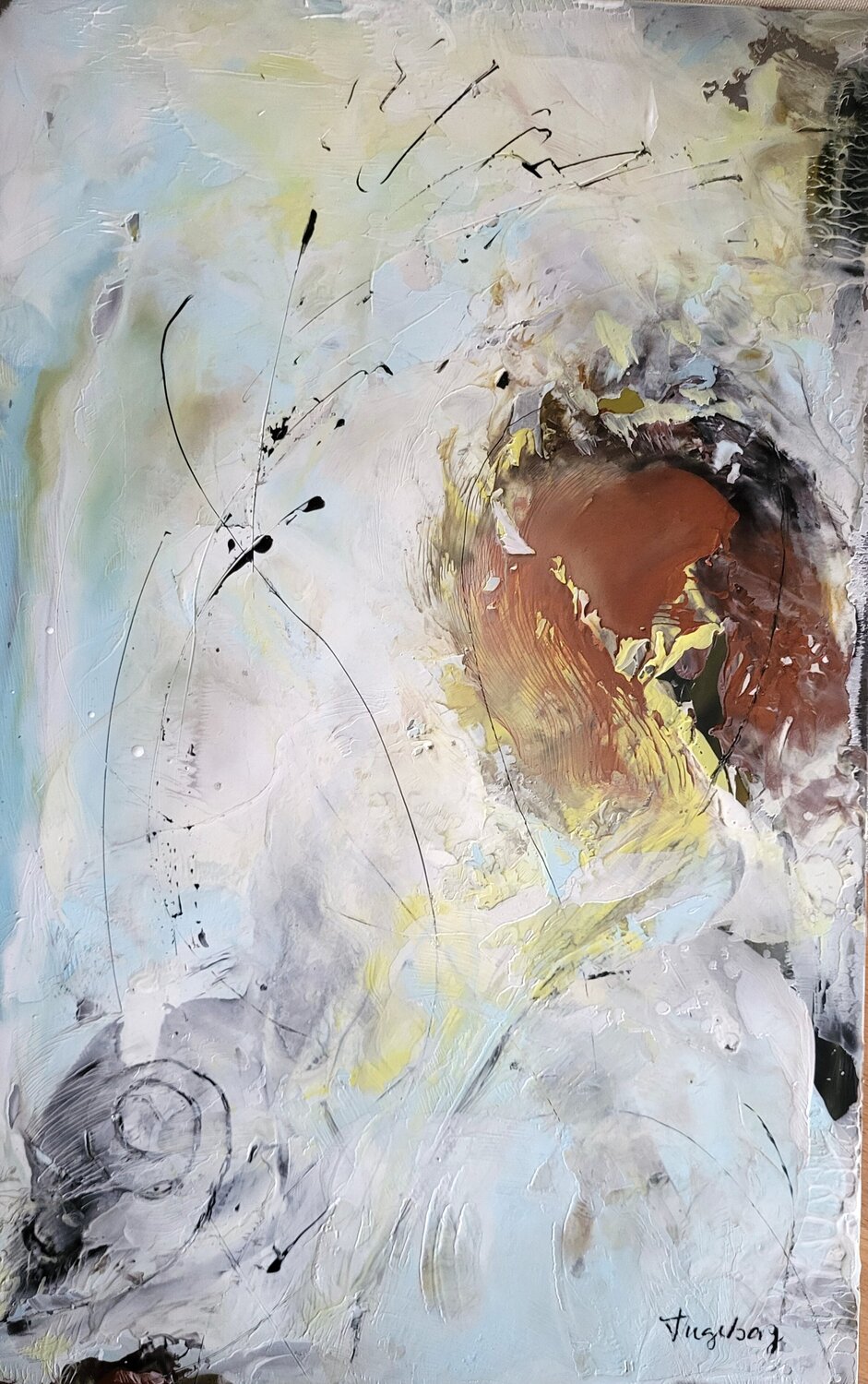 Zwischen Licht und Ursprung de Ingeborg LUDWIG (2025): Pintura Cera en Metal - Singulart