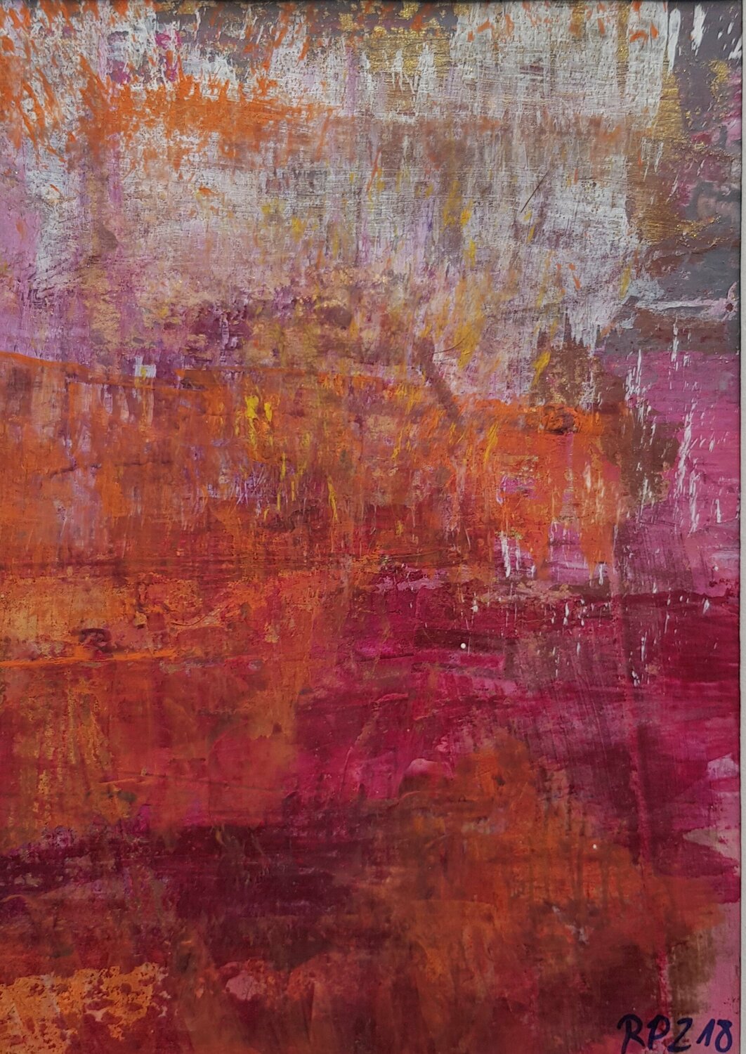 Bewegte Landschaft , Sonnenuntergang Renate Pribert-Zimny