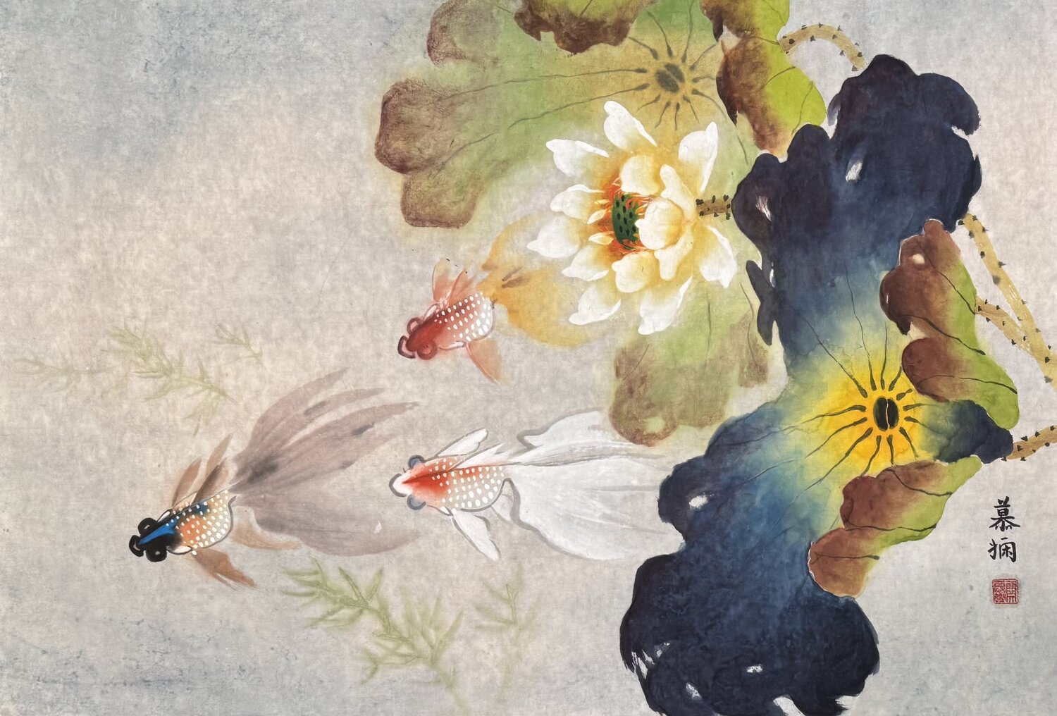 Lotus by Michelle Kwan (2025) : Work on Paper Watercolor on Wood ...