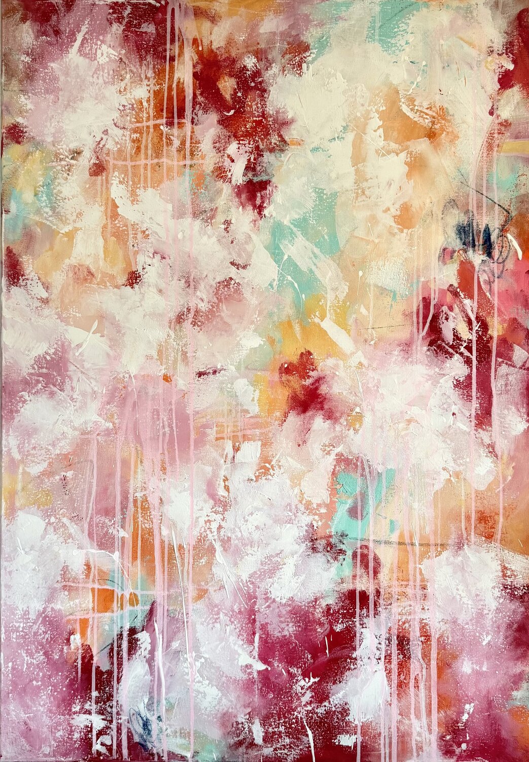 Color Collision de Maren Berge (2025): Pintura Acrílico, Pastel al óleo ...