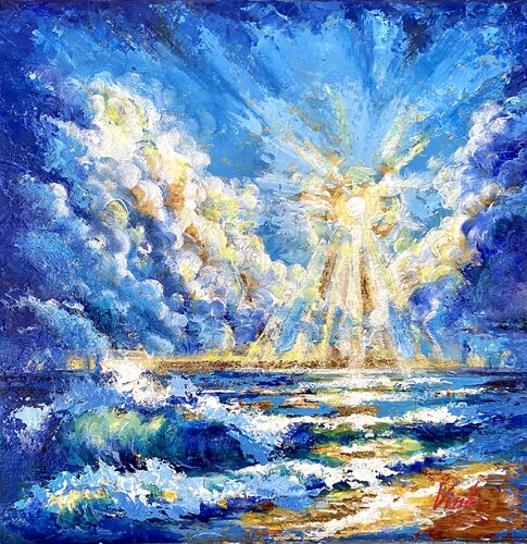 Golden awakening by Natalia Vink-Chubko (2025) : Painting Acrylic, Oil ...