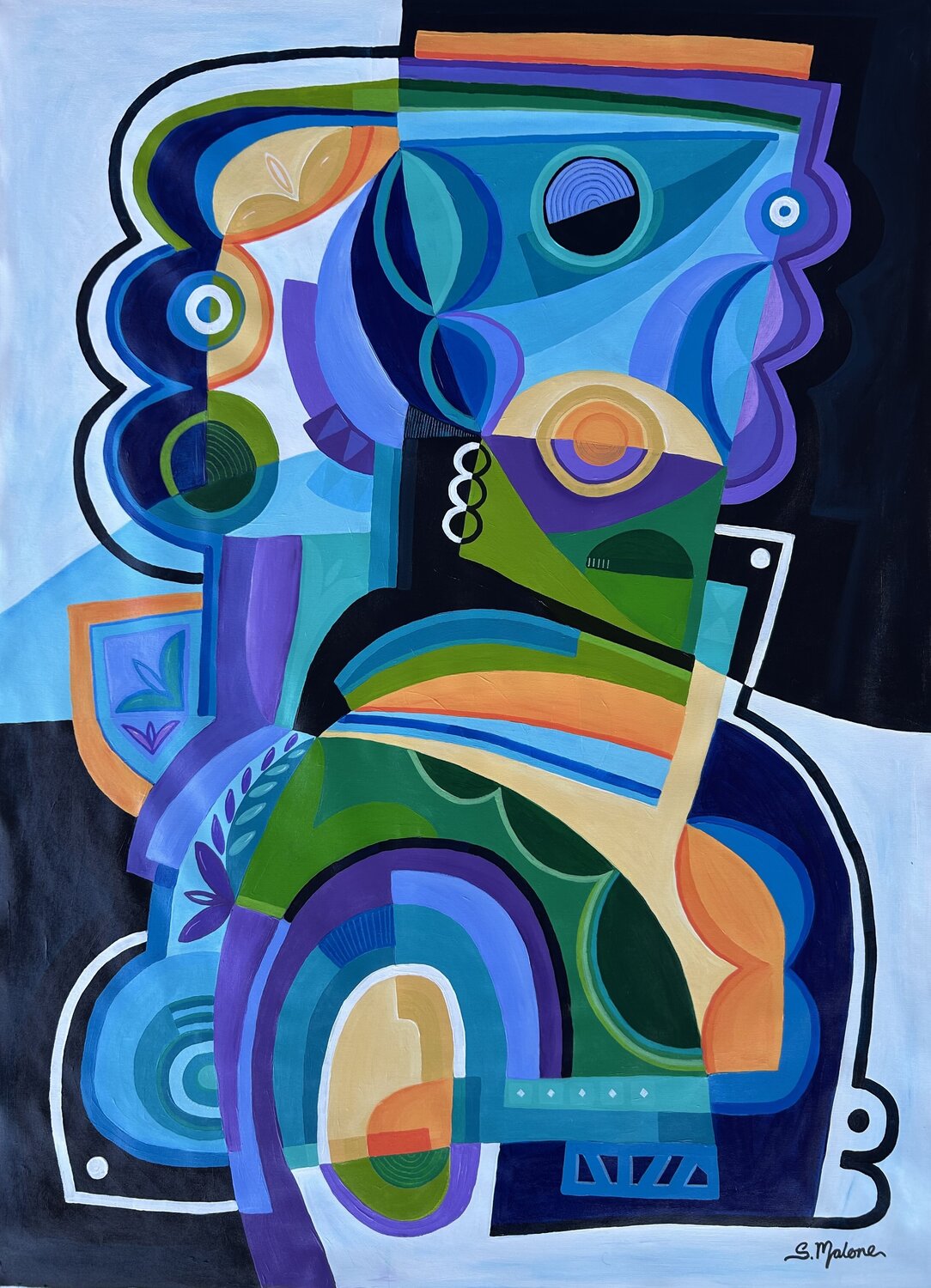 Split Personalities de Samantha Malone (2025): Pintura Acrílico en Lienzo - Singulart