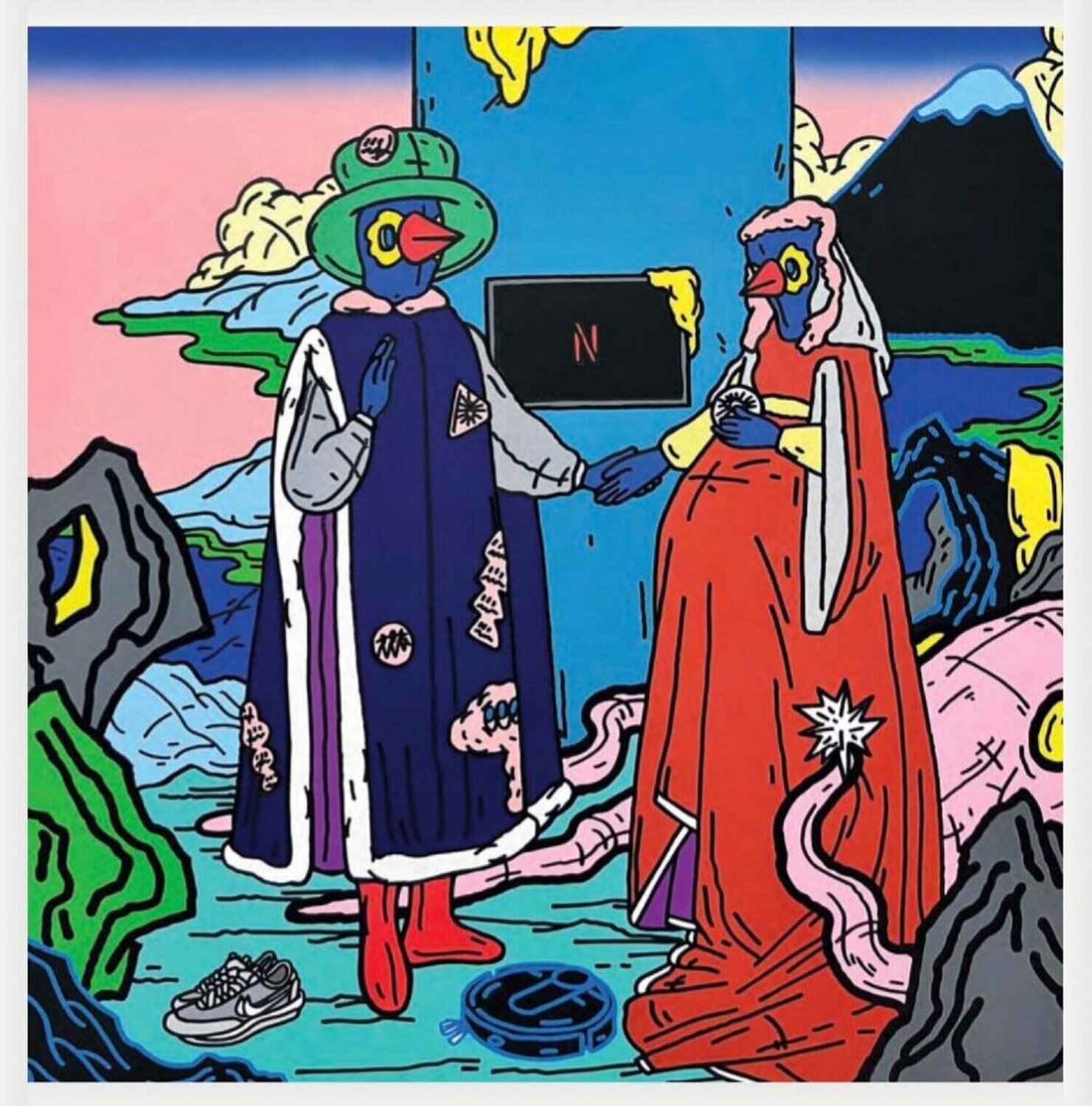 Parrot Arnolfini Portrait (Human/ Jan Van Eyck) de Chang Teng-yuan 張騰遠 ...