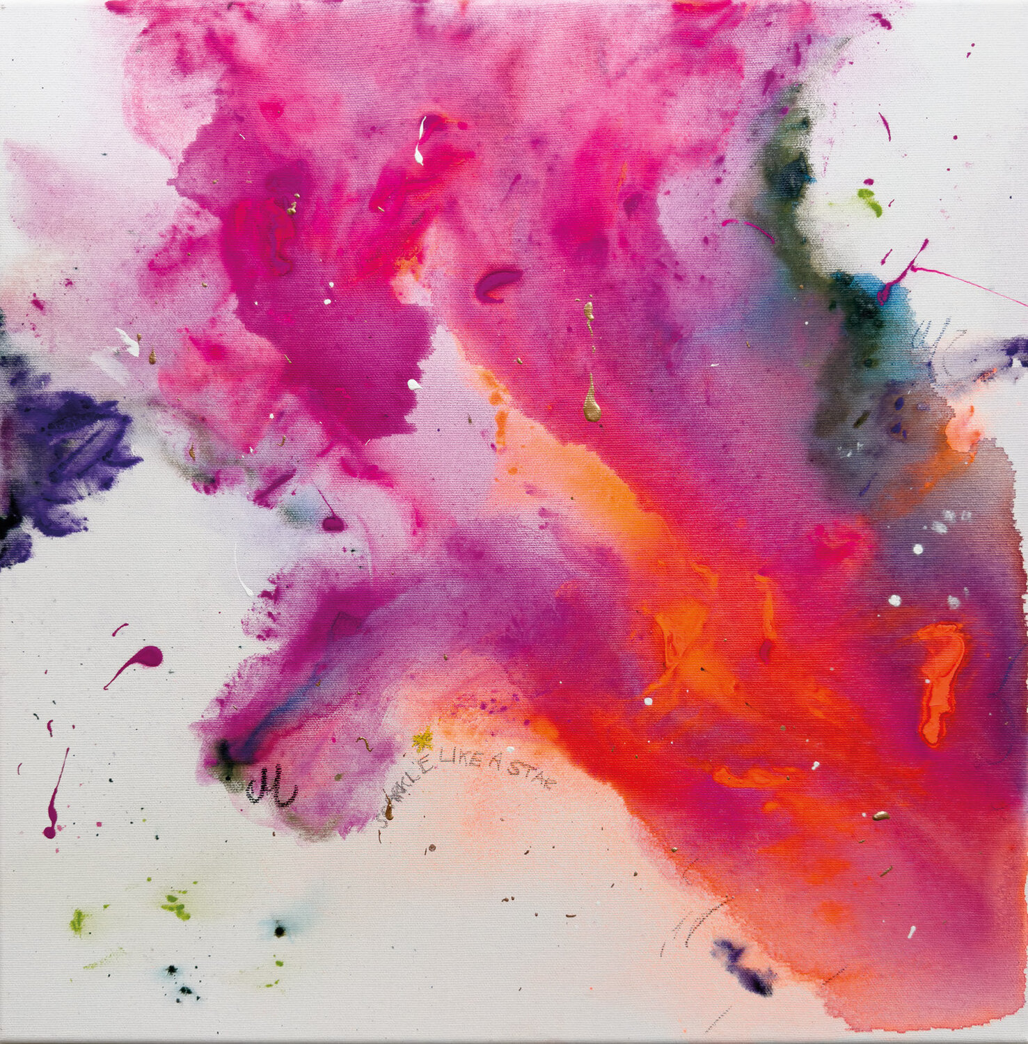 Like a star by Christine Marquardt (2025) : Painting Acrylic, Chalk on ...