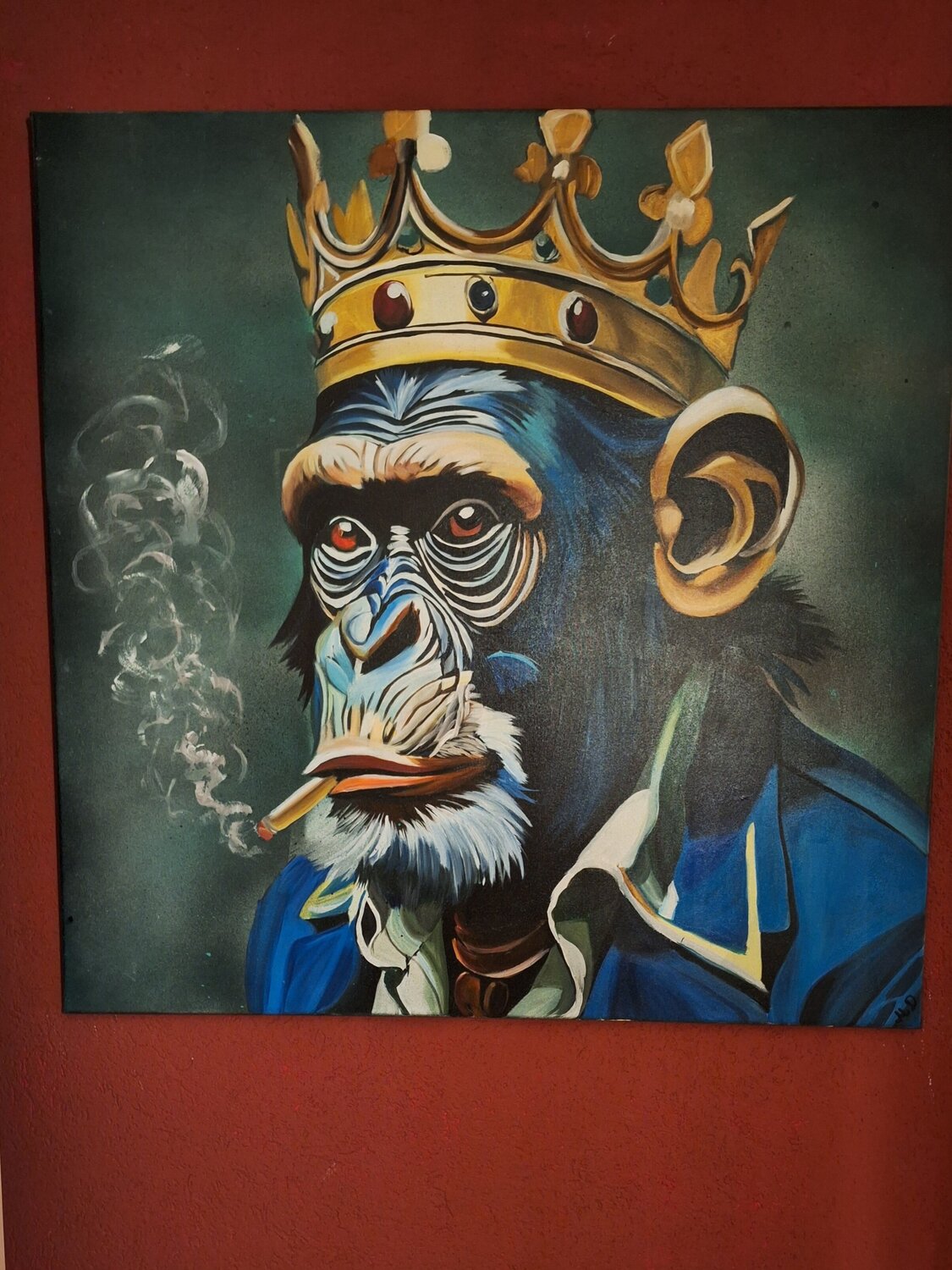Crown Monkey von Marcell Dergecz (2025): Malerei Acryl, Farbspray auf ...