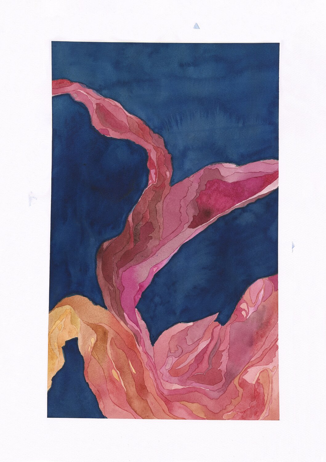 Orchid de Roxanne Louise Pinto Hjorth (2024): Obra en papel Acuarela en ...