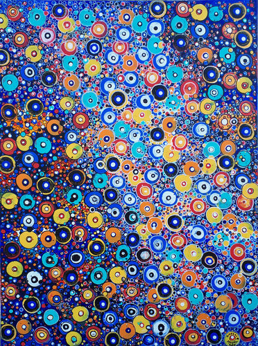 Makropoints 4 by Friedhard Meyer (2025) : Painting Acrylic on Canvas - Singulart