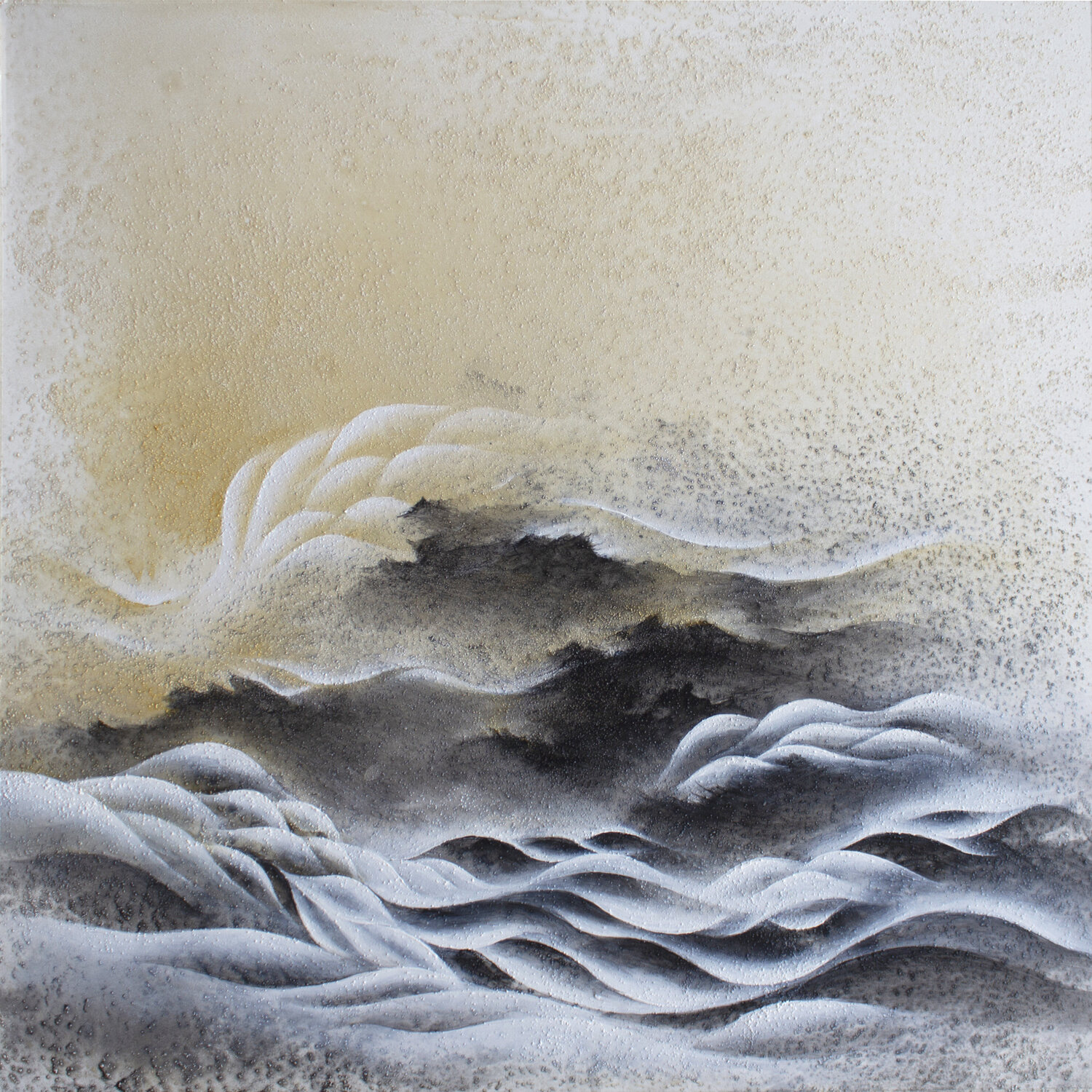 Liquid light di Francesca Borgo (2025): Pittura a Acrilico, Sabbia su Carta - Singulart