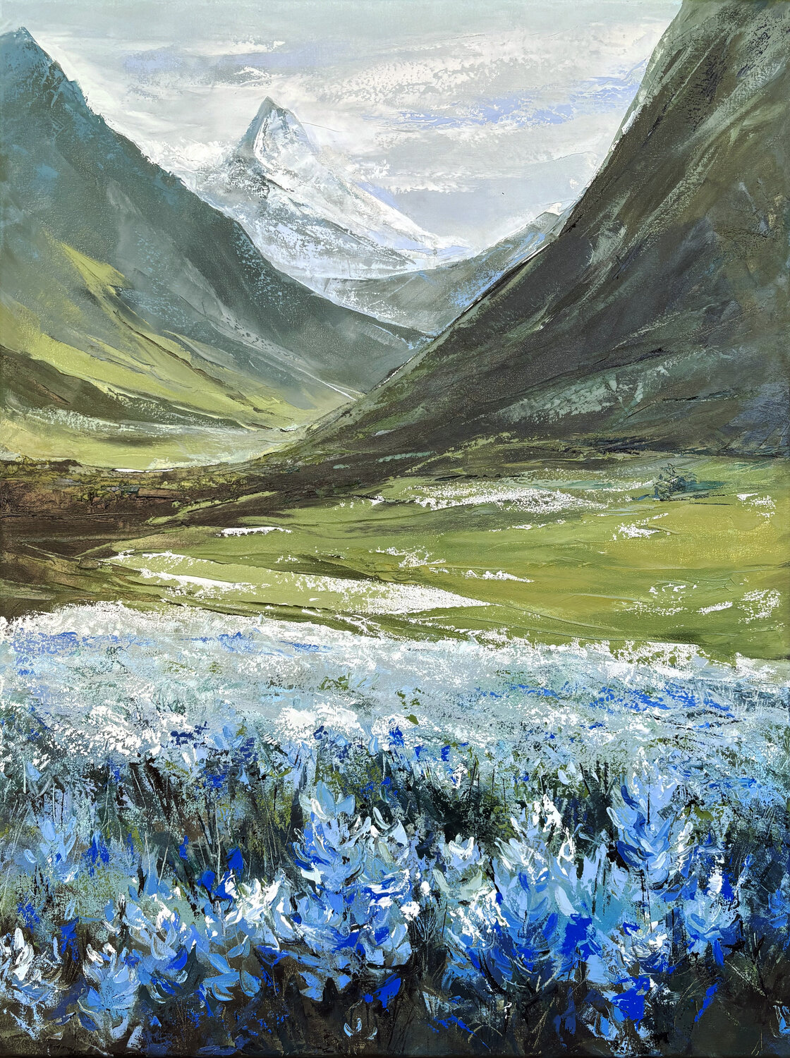 The Valley in Bloom de Anna Stakanova (2025): Pintura Óleo en Lienzo - Singulart