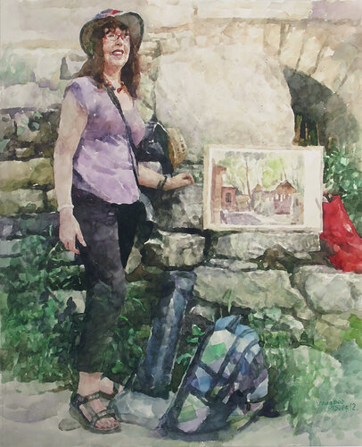Foreign Art Teacher by Chunguang Ma (2014) : Painting Watercolor on ...