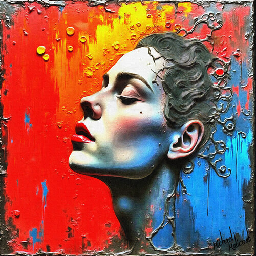 A 19TH CENTURY PARIS BISTRO von michael malicoat (2025): Digital Digital auf Leinwand - Singulart