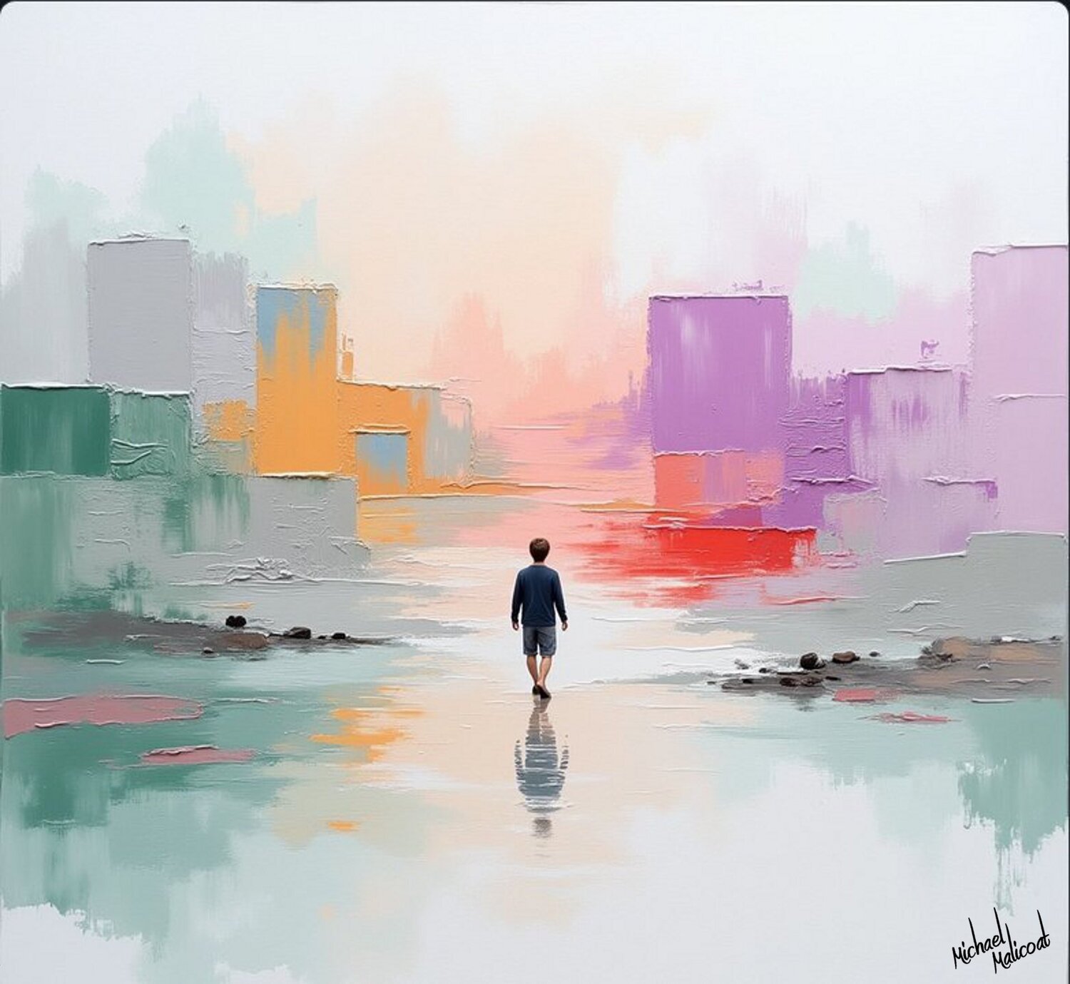 A city og dreams de michael malicoat (2025): Digital Digital en Lienzo - Singulart