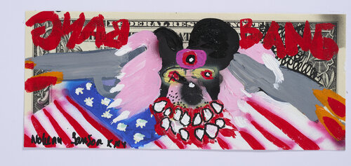 Œuvre de l'artiste NOLWENN SAMSON réalisée sur un authentique billet de ...