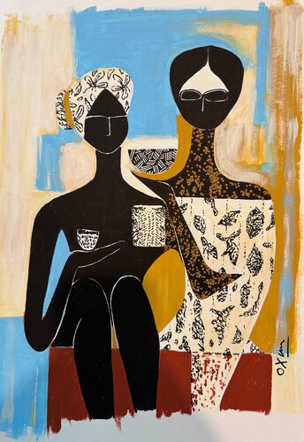 Complicité by Charles Hassler (2025) : Painting Acrylic on Paper ...