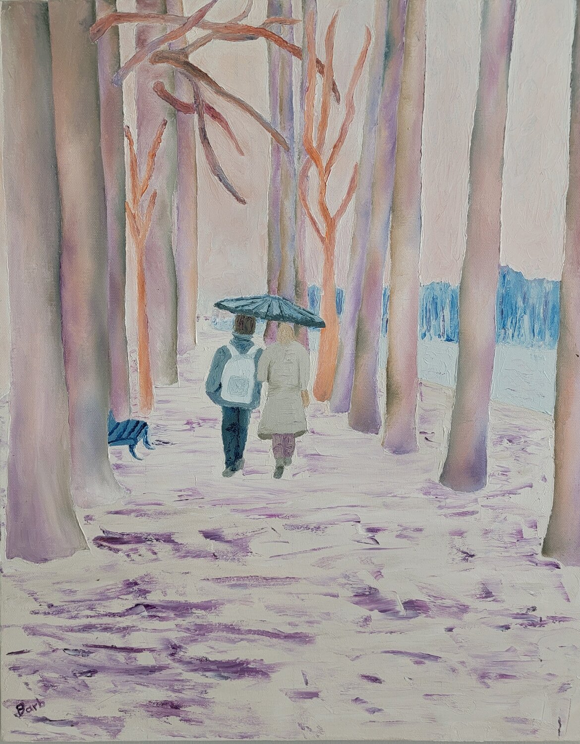 Pathway Through The Trees de Barbara Bugg (2025) : Peinture Huile sur ...