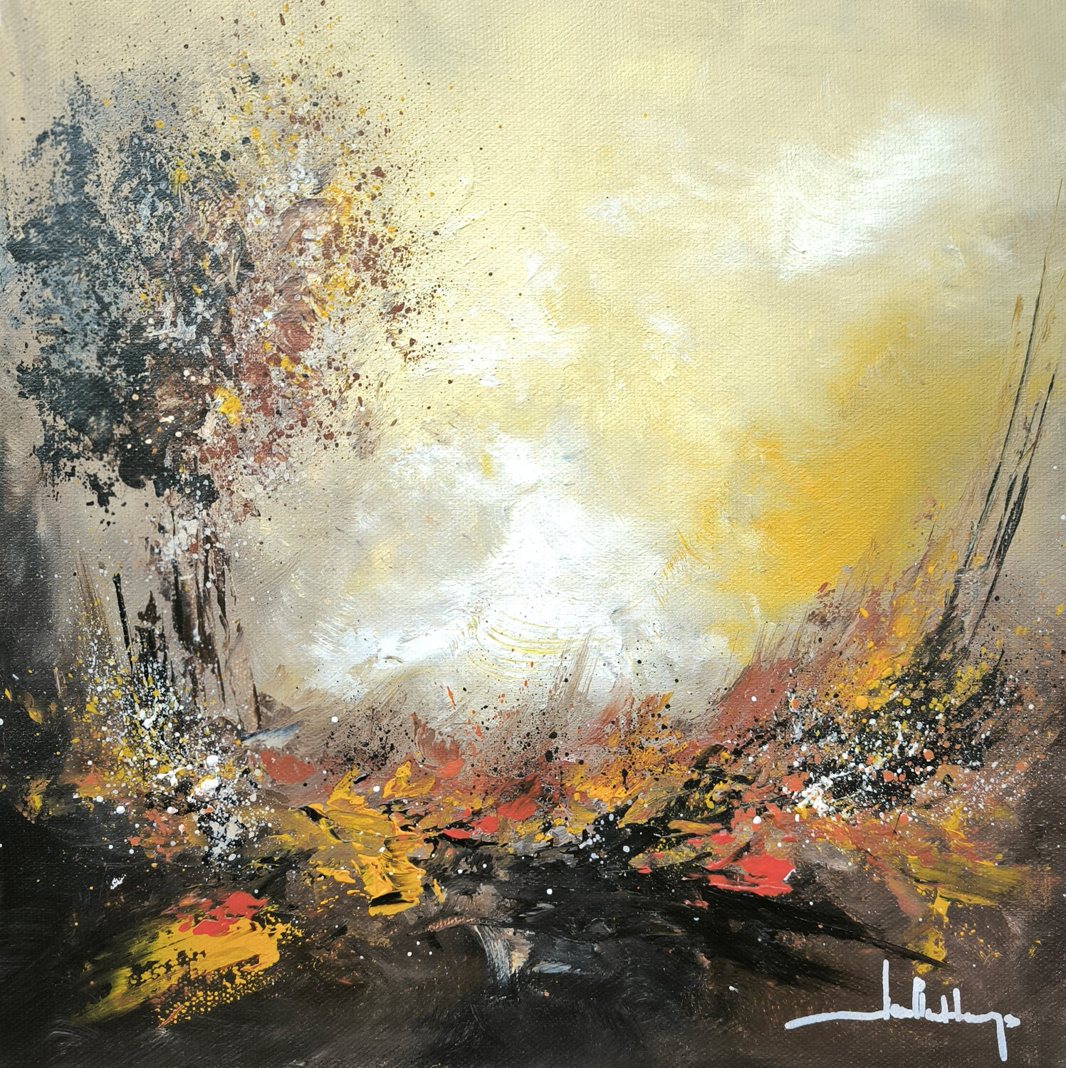 SENTIER DORE by Jean-Claude Lannes (2025) : Painting Acrylic on Canvas ...