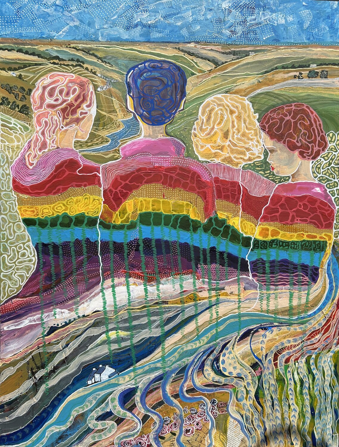 Her Many Selves — Shared Horizon by Fatima Erkenova (2025) : Painting ...