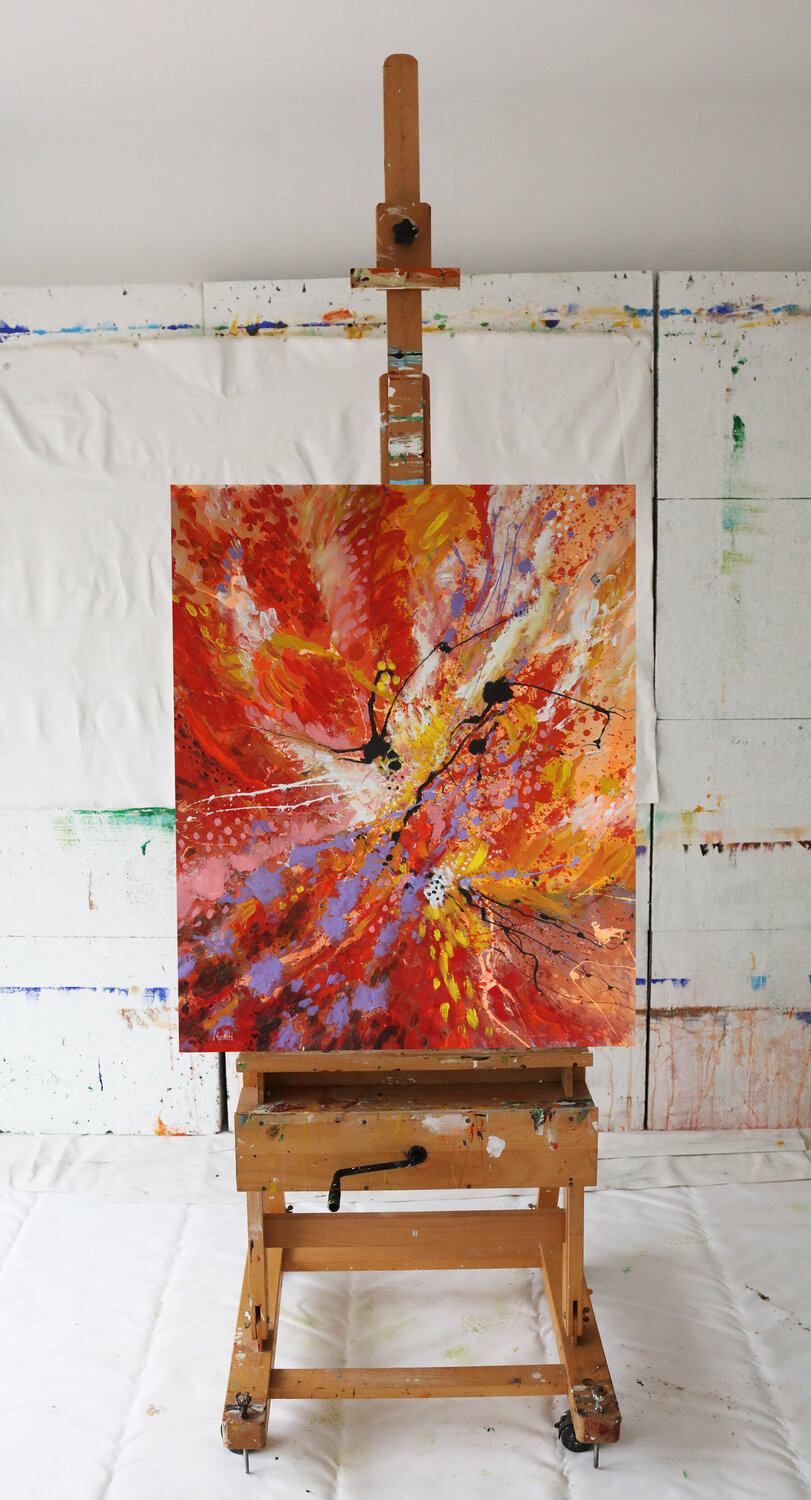 Magic red by Maria Moretti (2022) : Painting Oil on Canvas - Singulart