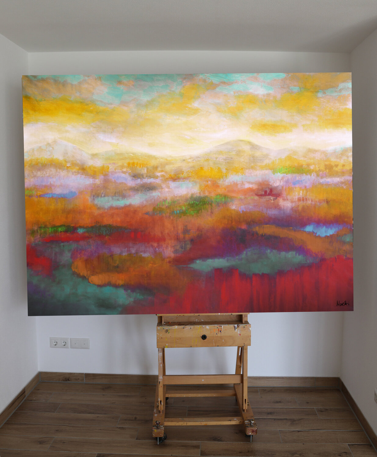 Wide land by Maria Moretti (2022) : Painting Oil on Canvas - Singulart