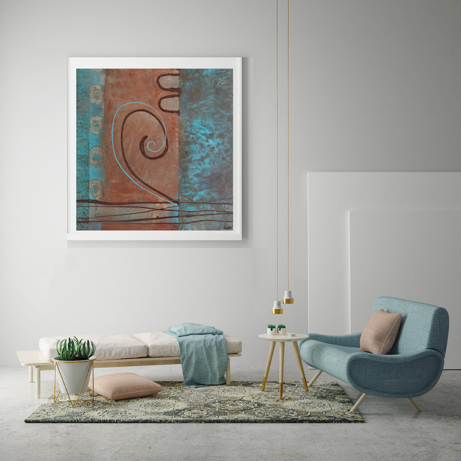 Mediterran by Maria Moretti (2022) : Painting Acrylic, Sand on Canvas ...