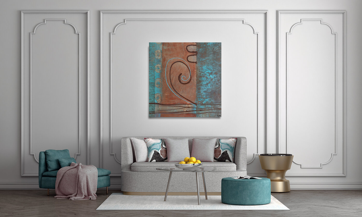 Mediterran by Maria Moretti (2022) : Painting Acrylic, Sand on Canvas ...