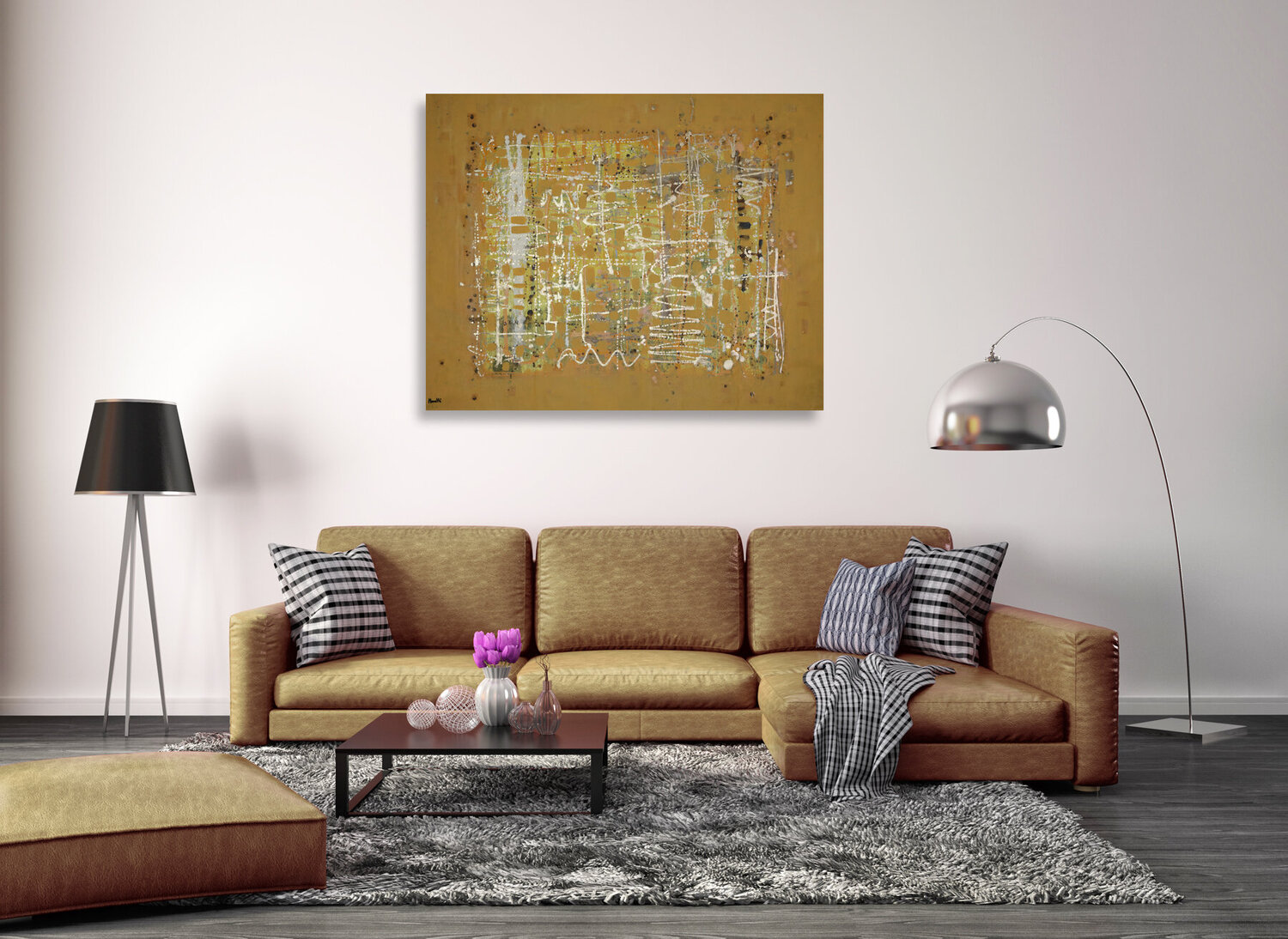 Ocra zuccherata by Maria Moretti (2023) : Painting Acrylic, Oil on ...