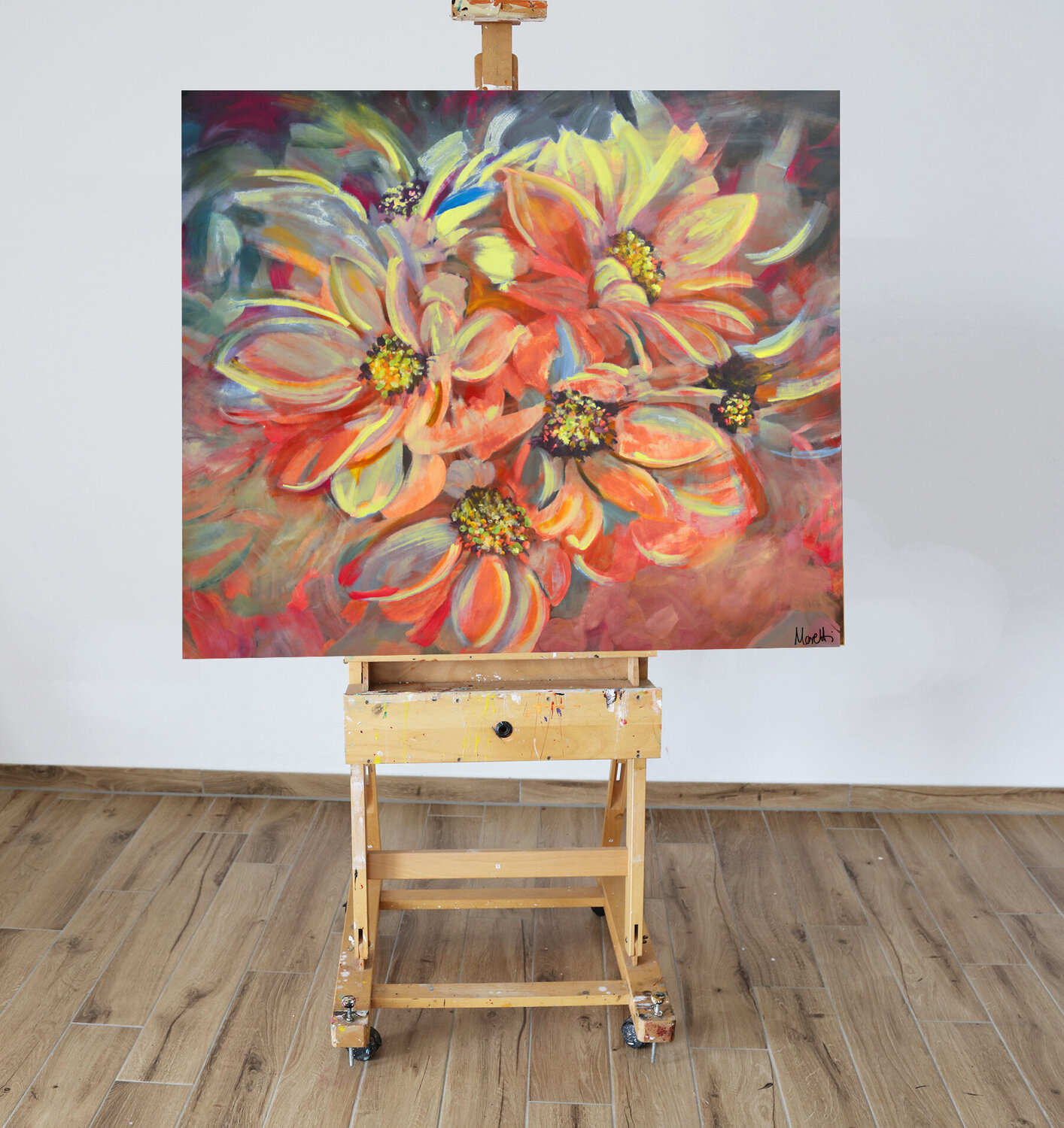 Energy flowers by Maria Moretti (2023) : Painting Oil on Canvas - Singulart