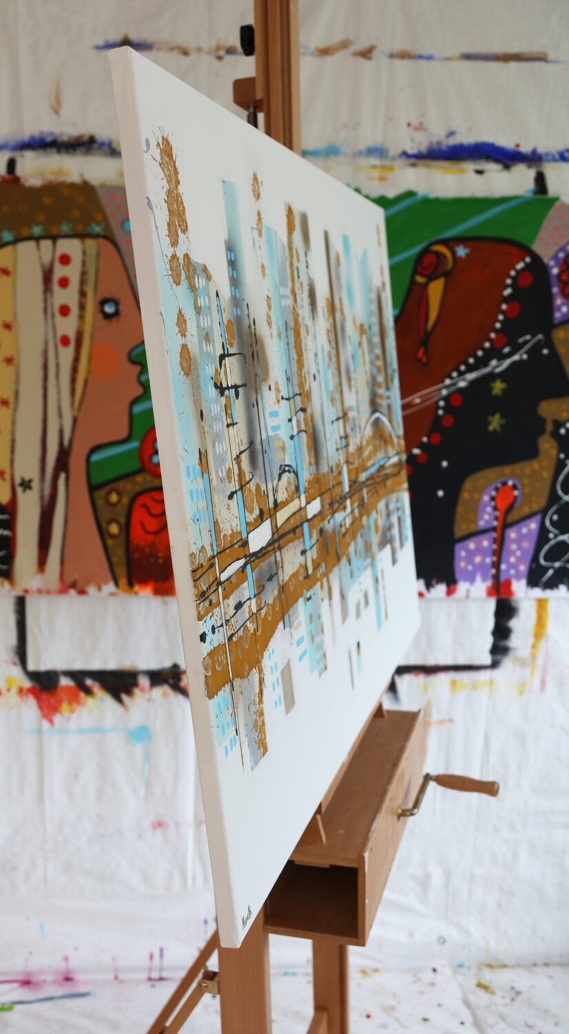 città d'oro by Maria Moretti (2023) : Painting Oil on Canvas - SINGULART