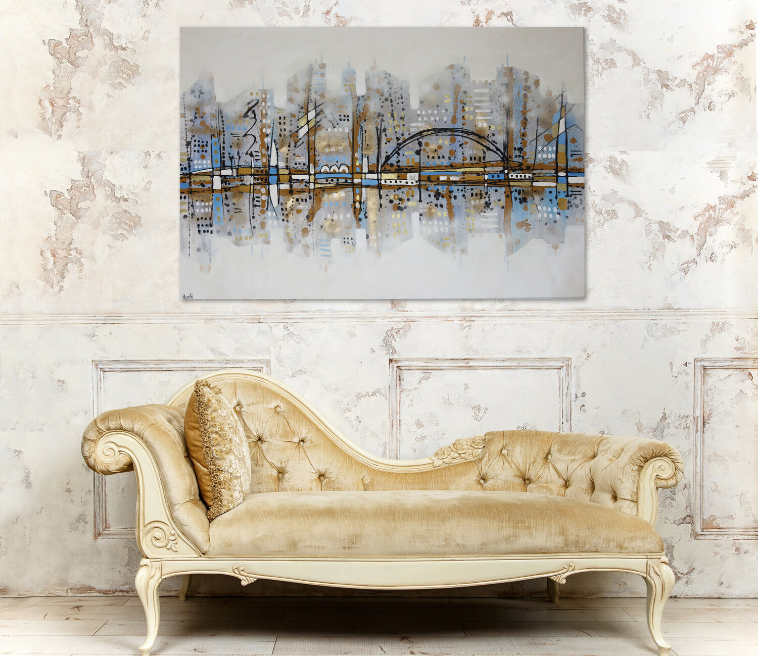 Metropolis de Maria Moretti (2023): Pintura Acrílico, Óleo en Lienzo ...