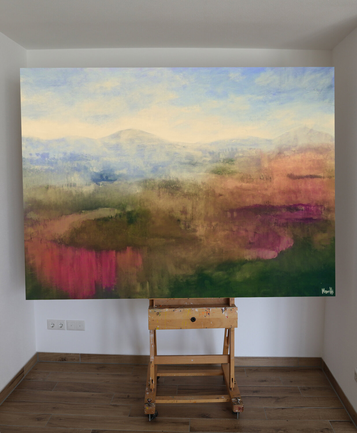 Landscape in the morning light by Maria Moretti (2024) : Painting Oil ...